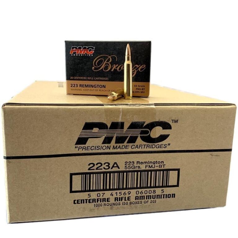223 Rem - PMC Bronze 55 Grain FMJ - 1000 Round Case