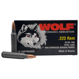 223 Rem - Wolf Performance 55 Gr. FMJ Steel Case