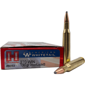 270 WIN - Hornady American Whitetail 130 Grain Interlock - 20 Rounds ...