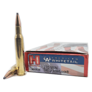 270 Win - Hornady American Whitetail 140 Grain Interlock - 20 Rounds ...