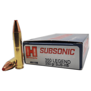 350 Legend - Hornady Subsonic 250 Grain SUB-X - 20 Rounds - Velocity ...