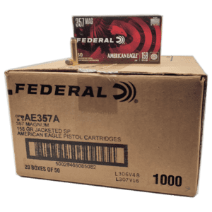 357 Magnum - Federal American Eagle 158 Grain JSP - 1000 Rounds