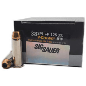38 Special - Sig Sauer Elite Defense 125 Grain V-Crown +P JHP - 20 Rounds