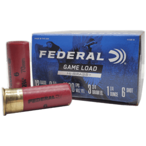 12 Gauge - Federal 2-3/4″ Game Load #6 Shot - 25 Rounds