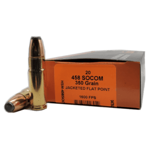 458 SOCOM - HSM 350 Grain Jacketed Flat Point - 20 Rounds - Velocity ...