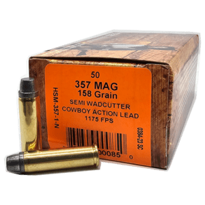 357 Mag - HSM 158 Grain Cowboy Action Lead Semi-Wadcutter - 50 Rounds ...