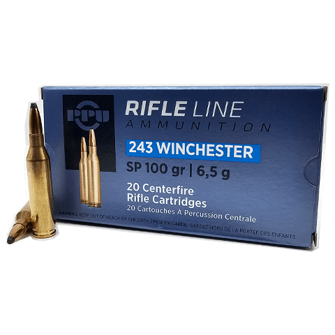 243 Win - PPU Rifle Line 100 Grain Soft Point - 20 Rounds - Velocity ...