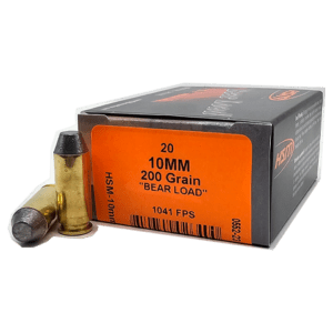 10mm - HSM 200 Grain Hard Cast Lead “Bear Load” - 20 Rounds - Velocity ...