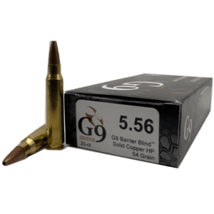 5.56 NATO - G9 Defense 54 Grain Barrier Blind Solid Copper HP - 20 ...