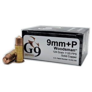 9mm - G9 Defense 124 Grain +P Woodsman Solid Copper - 20 Rounds ...