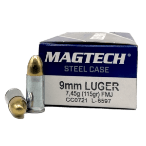 9mm - Magtech Steel Case 115 Grain FMJ - 50 Rounds - Velocity ...