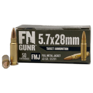 5.7 x 28 - FN SS201 GUNR 40 Grain FMJ - 50 Rounds - Velocity Ammunition ...