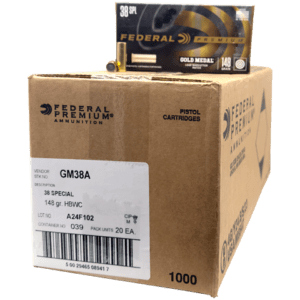 38 Special - Federal Gold Medal 148 Grain Wadcutter - 50 Rounds