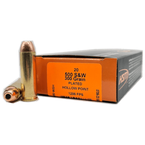 500 S&W - HSM 300 Grain Plated Hollow Point - 20 Rounds - Velocity ...