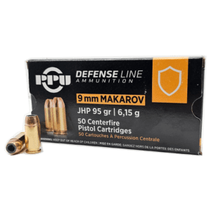 9×18 Makarov - PPU Defense Line 95 Grain JHP - 50 Rounds - Velocity ...