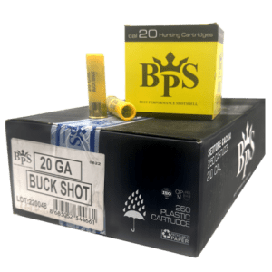20 Gauge - BPS 2-3/4″ Buckshot 22 Grain #4 - 250 Rounds - Velocity ...