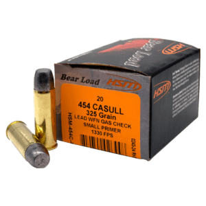 454 Casull - HSM “Bear Load” 325 Grain Lead Wide Flat Nose Gas Check ...