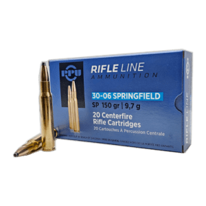 30-06 SPRG - PPU Rifle Line 150 Grain Soft Point Boat Tail - 20 Rounds ...