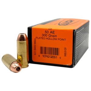50 AE - HSM 300 Grain Plated Hollow Point - 25 Rounds - Velocity ...