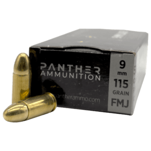 9mm - Panther 115 Grain Full metal Jacket - 50 Rounds - Velocity ...
