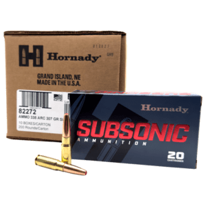 338 ARC - Hornady Subsonic 307 Grain SUB-X - 200 Rounds - Velocity ...