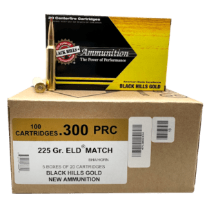 300 PRC - Black Hills Gold 225 Grain ELD Match - 100 Rounds - Velocity ...