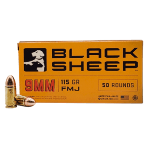9mm - Black Sheep 115 Grain FMJ - 50 Rounds - Velocity Ammunition Sales