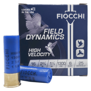16 Gauge - Fiocchi 2-3/4″ Field Dynamics High Velocity #6 Lead Shot ...