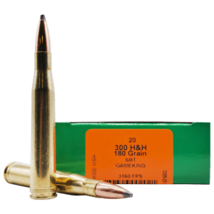 300 H&H Mag - HSM 180 Grain Spitzer GameKing - 20 Rounds - Velocity ...