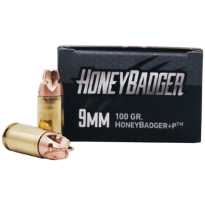 9mm - Black Hills Honey Badger 100 Grain +P - 20 Rounds - Velocity ...