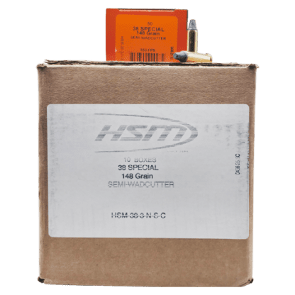 38 Special - HSM 148 Grain Lead Semi-Wadcutter - 500 Rounds - Velocity ...