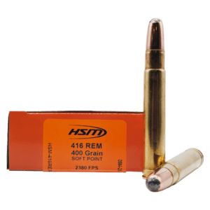416 Rem - HSM Dangerous Game 400 Grain Soft Point - 20 Rounds ...