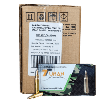 5.56 NATO - Turan 55 Grain Full Metal Jacket - 750 Rounds - Velocity ...